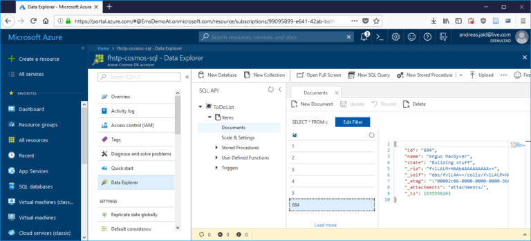 Node.js and Cloud NoSQL Databases: Azure Cosmos DB – andreasjakl.com Node.js and Cloud NoSQL Databases: Azure Cosmos DB – andreasjakl.com